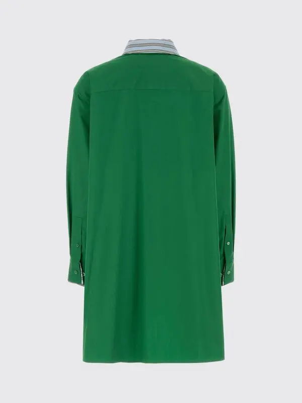 Loewe Embroidered Mini Shirt Dress - Green