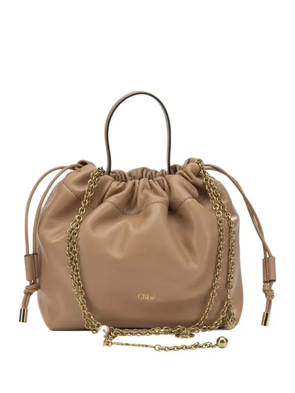 Chloé Leather Drawstring Crossbody Bag