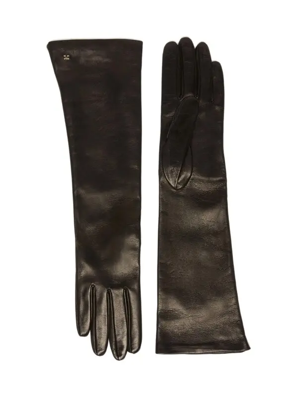 Max Mara Soft Lamb Leather Gloves - Nero