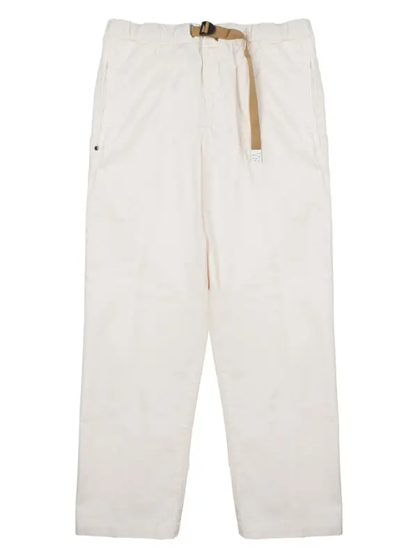 WHITE SAND Cotton Stretch Drawstring Pants - White