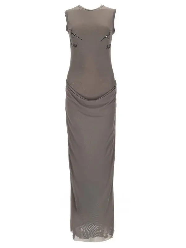 JEAN PAUL GAULTIER Sheer Sleeveless Maxi Dress