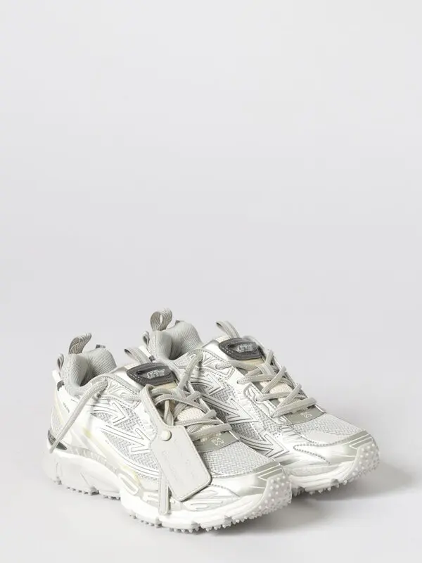 Off-White Be Right Back Rubber And Mesh Sneakers - Grey 1