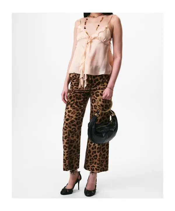 Chloé Leopard Print Casual Pants