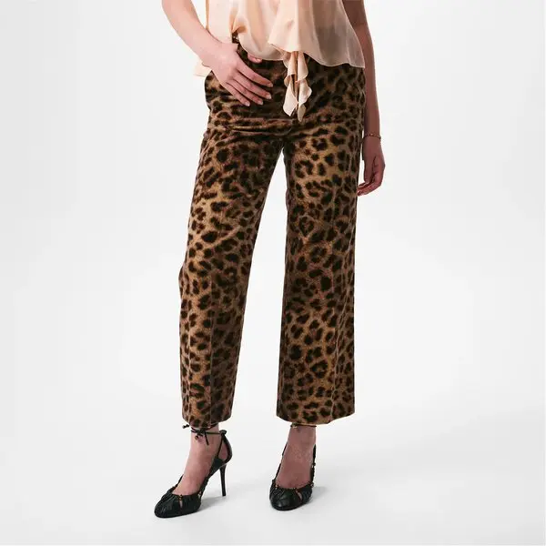 Chloé Leopard Print Casual Pants