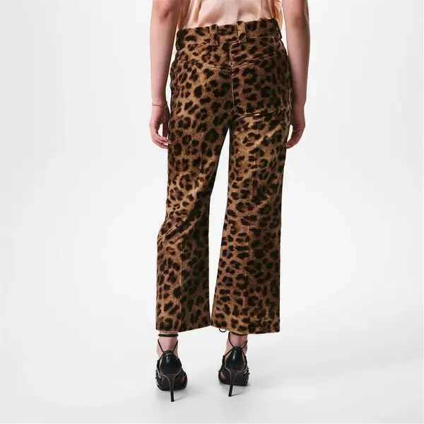 Chloé Leopard Print Casual Pants