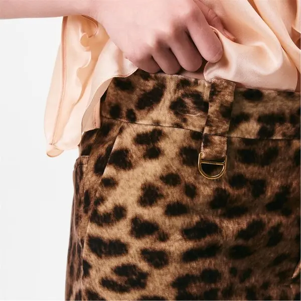 Chloé Leopard Print Casual Pants