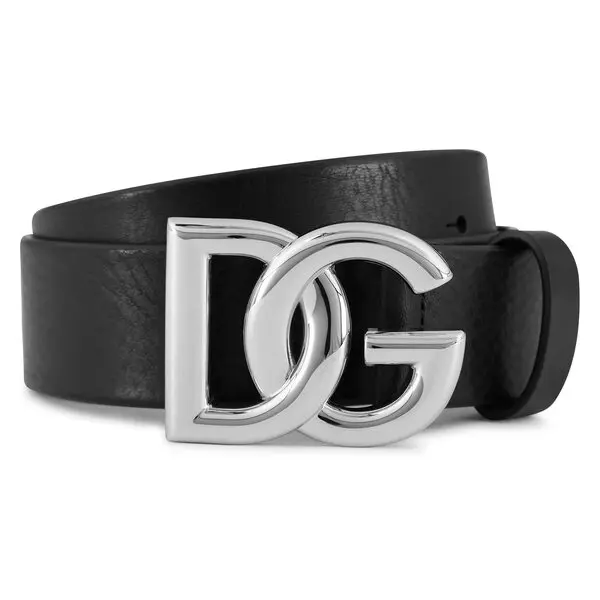 Dolce & Gabbana Dolce Gabbana Dg Logo Leather Belt