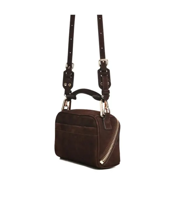 Essentiel Antwerp Kyla Mini Top-handle Shoulder Bag - Brown/gold