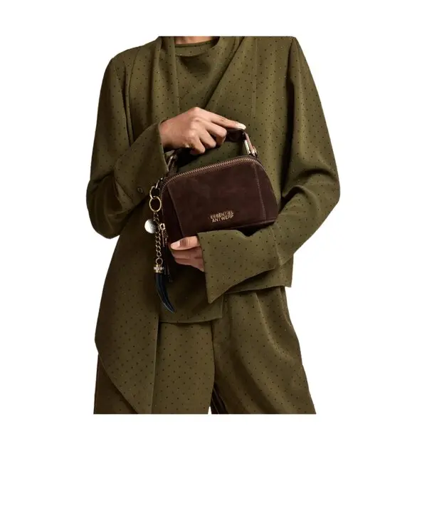 Essentiel Antwerp Kyla Mini Top-handle Shoulder Bag - Brown/gold