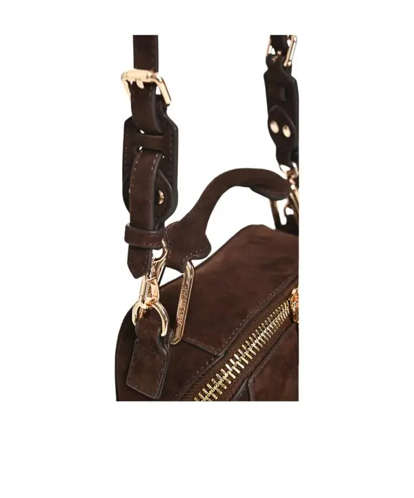 Essentiel Antwerp Kyla Mini Top-handle Shoulder Bag - Brown/gold