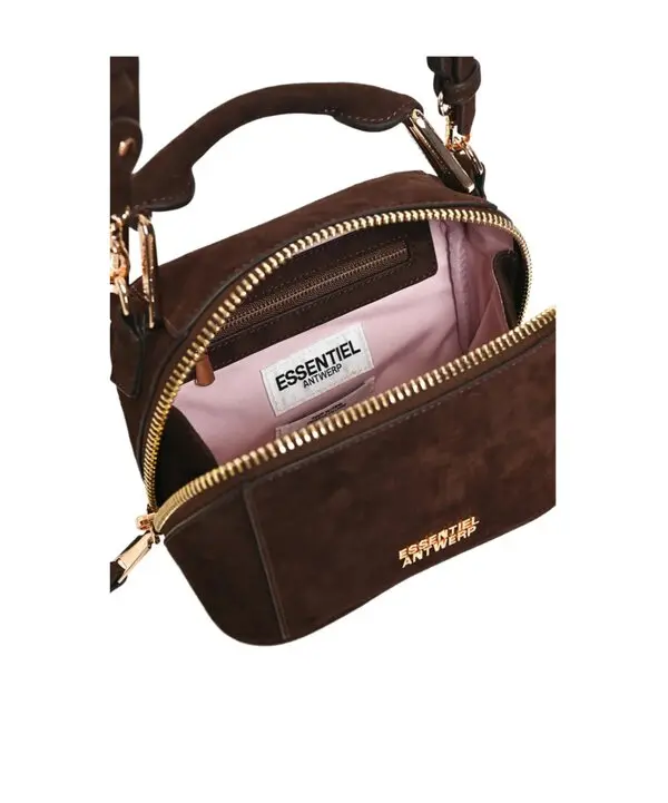 Essentiel Antwerp Kyla Mini Top-handle Shoulder Bag - Brown/gold