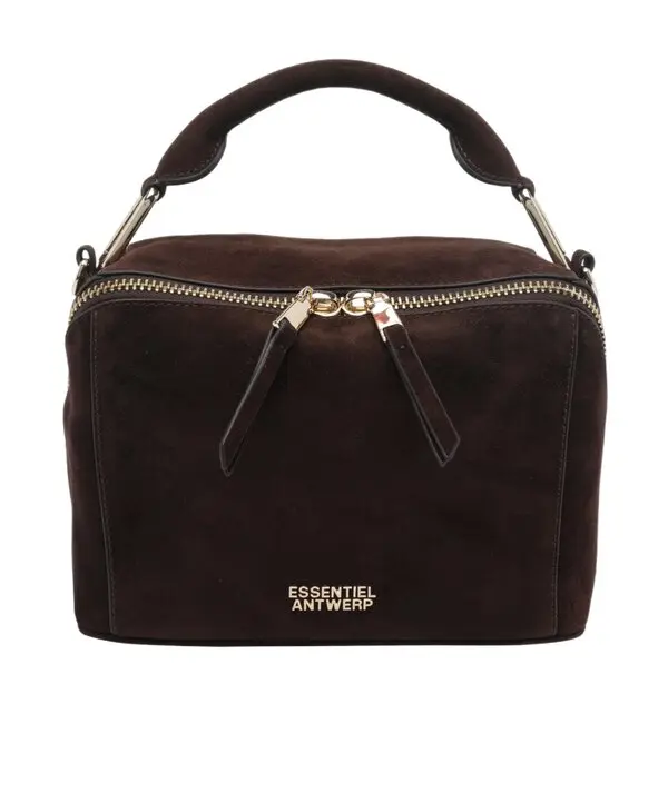 Essentiel Antwerp Bobby Suede Mini Shoulder Bag - Brown