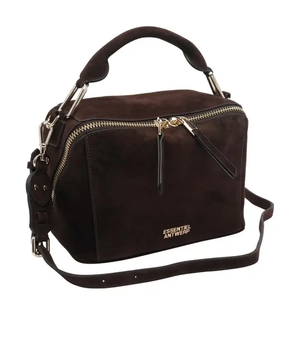 Essentiel Antwerp Bobby Suede Mini Shoulder Bag - Brown