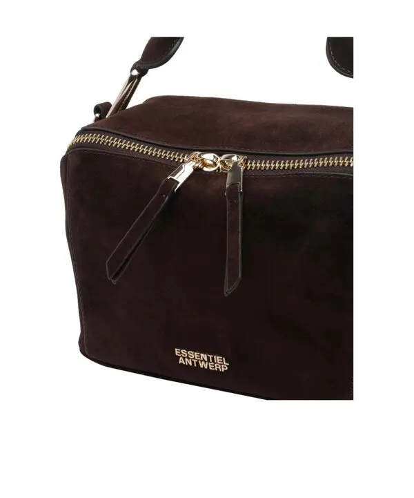 Essentiel Antwerp Bobby Suede Mini Shoulder Bag - Brown