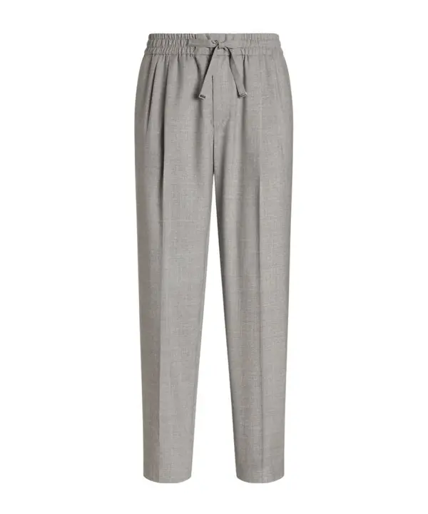 Dolce & Gabbana Wool Jogging Trousers - Gray
