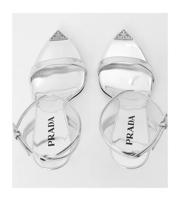 Prada Metallic High Heel Sandals