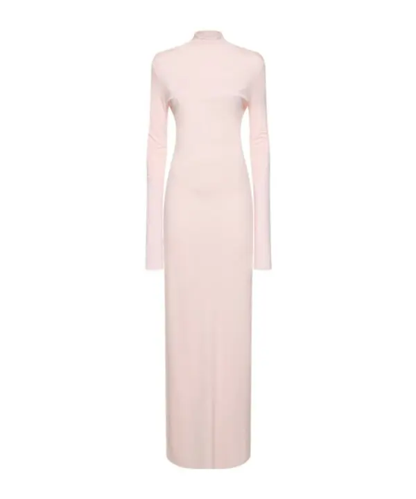 Khaite Long-sleeved Maxi Dress - Pink