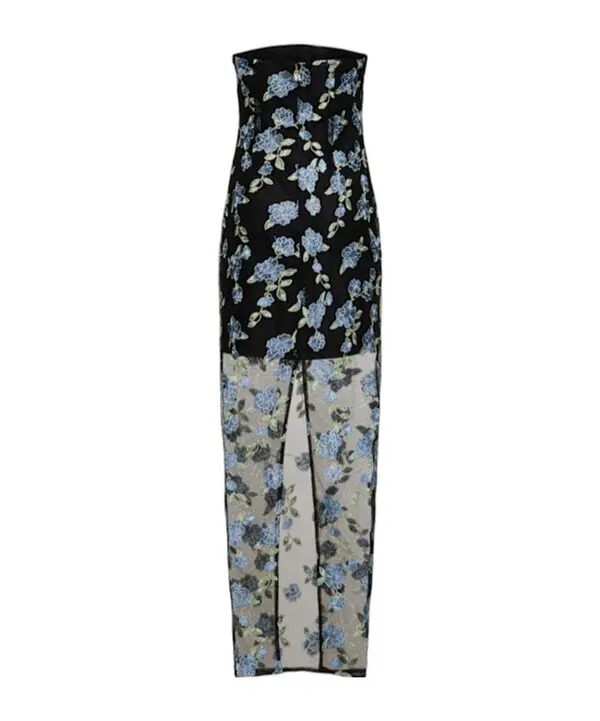 ROTATE BY BIRGER CHRISTENSEN Mermaid-print Ruffle Dress