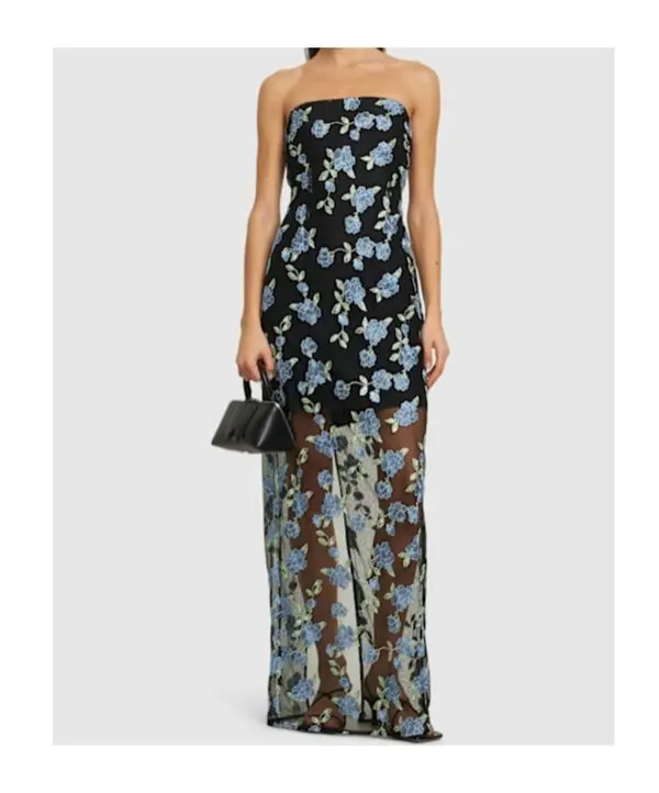 ROTATE BY BIRGER CHRISTENSEN Mermaid-print Ruffle Dress