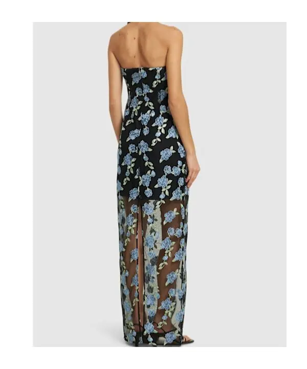 ROTATE BY BIRGER CHRISTENSEN Mermaid-print Ruffle Dress