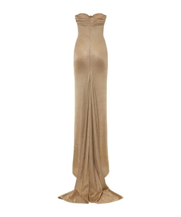 Giuseppe Di Morabito Metallic Luster Knit Sleeveless Dress