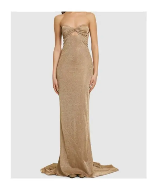 Giuseppe Di Morabito Metallic Luster Knit Sleeveless Dress