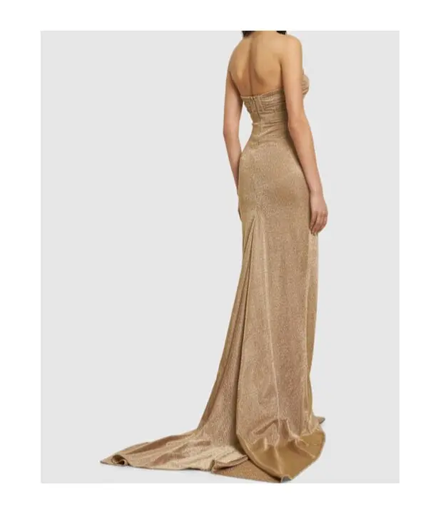 Giuseppe Di Morabito Metallic Luster Knit Sleeveless Dress