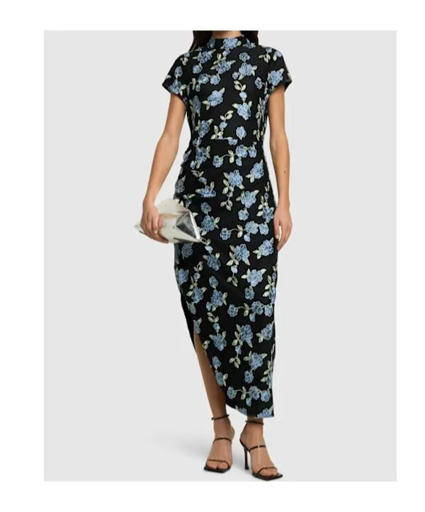 ROTATE BY BIRGER CHRISTENSEN Asymmetric Net Dress