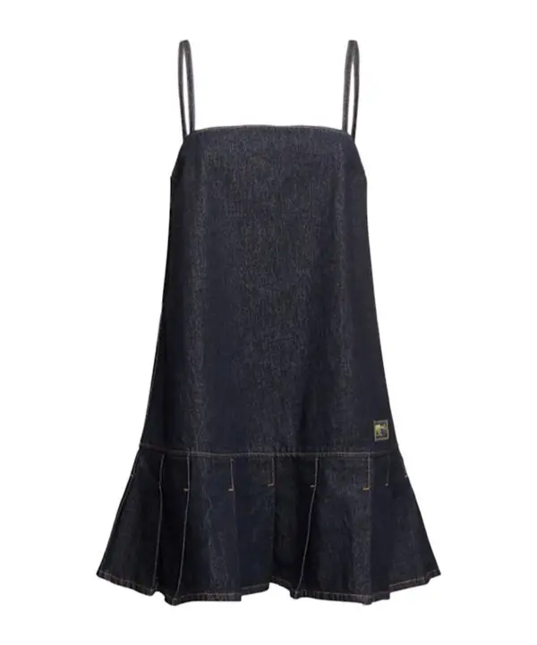 GANNI Denim Suspender Dress