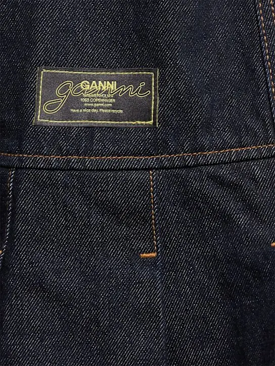 GANNI Denim Suspender Dress