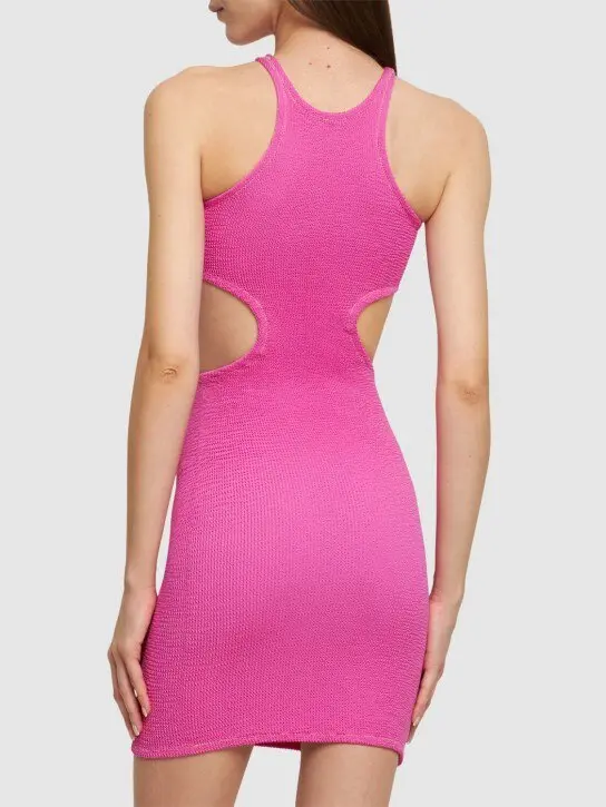 REINA OLGA Embossed Elastic Mini Dress