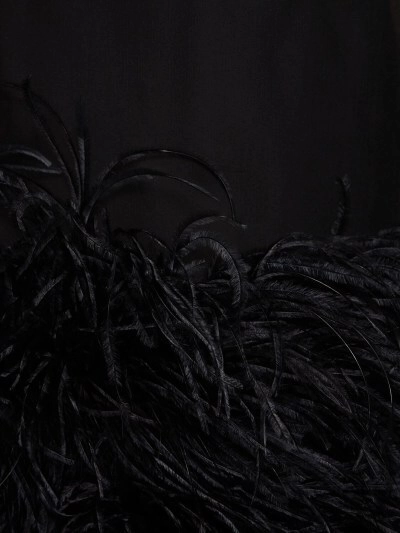 Valentino Garavani Feather-trimmed Dress