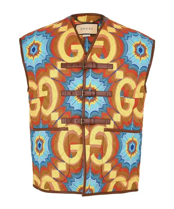 Gucci Printed Sleeveless Gilet - Orange/yllw/mc