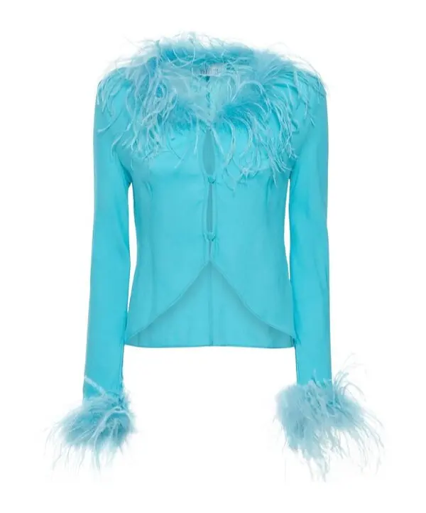 Giuseppe Di Morabito Feather Patchwork Cover-up