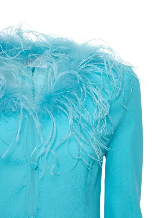 Giuseppe Di Morabito Feather Patchwork Cover-up
