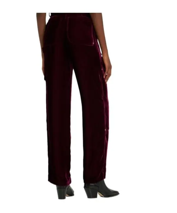 Stella McCartney Velvet Wide Leg Cargo Pants