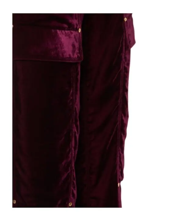 Stella McCartney Velvet Wide Leg Cargo Pants