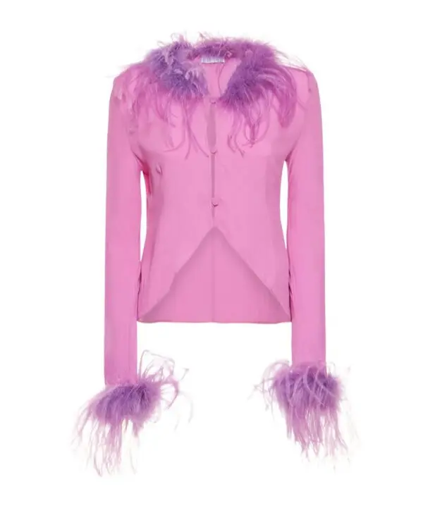Giuseppe Di Morabito Feather Patchwork Cover-up