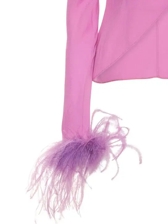 Giuseppe Di Morabito Feather Patchwork Cover-up