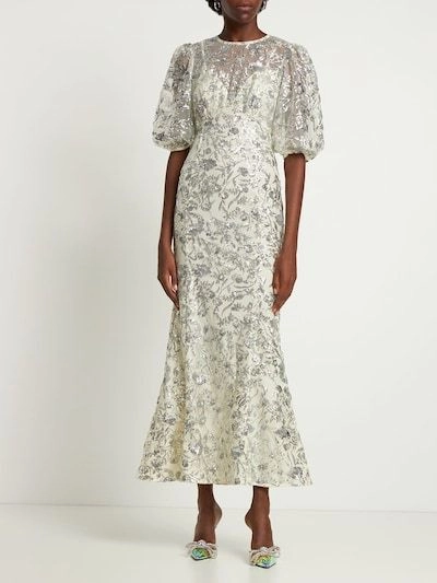 SELF-PORTRAIT Sequined Mid-length Dress