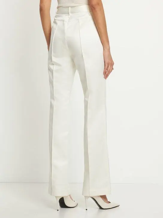 ROTATE BY BIRGER CHRISTENSEN Robyn Twill Straight Leg Casual Pants