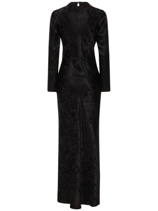 ANINE BING Freja Silk Jacquard Long Dress