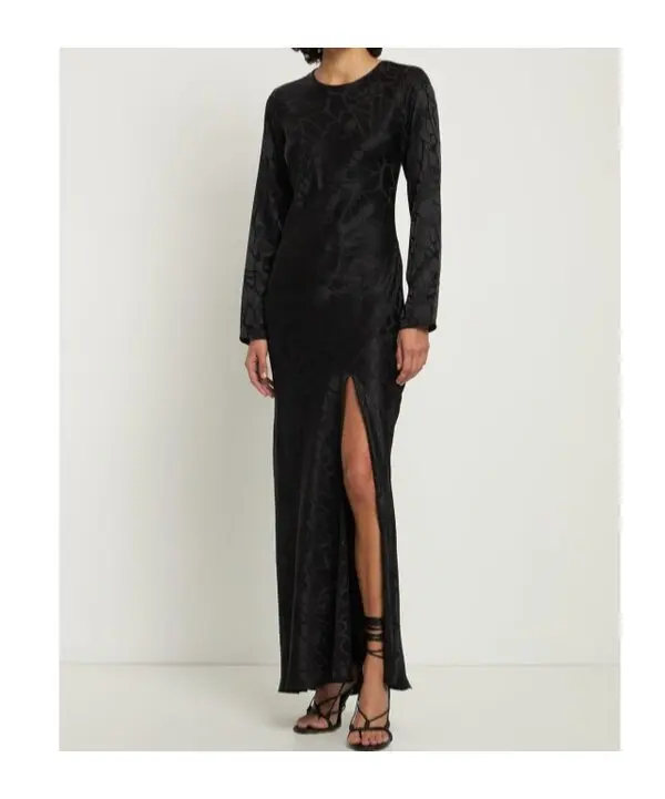 ANINE BING Freja Silk Jacquard Long Dress