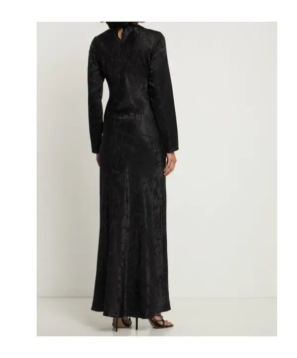 ANINE BING Freja Silk Jacquard Long Dress
