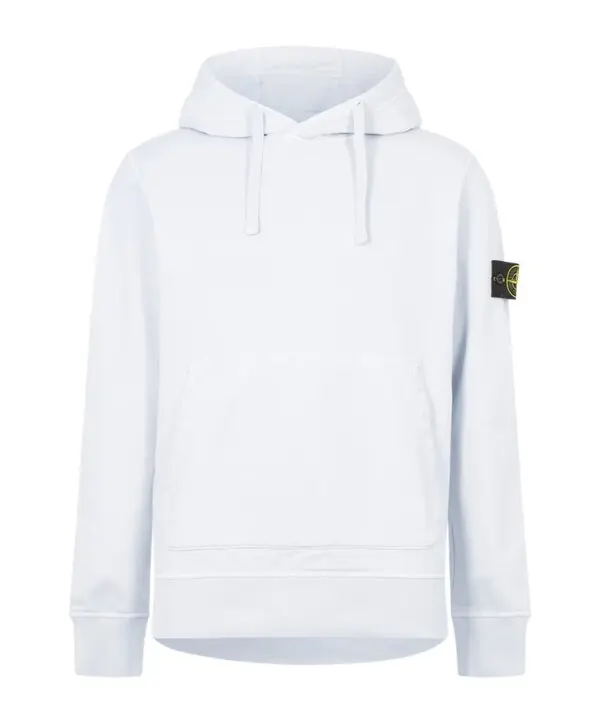 Stone Island Logo Hoodie - White