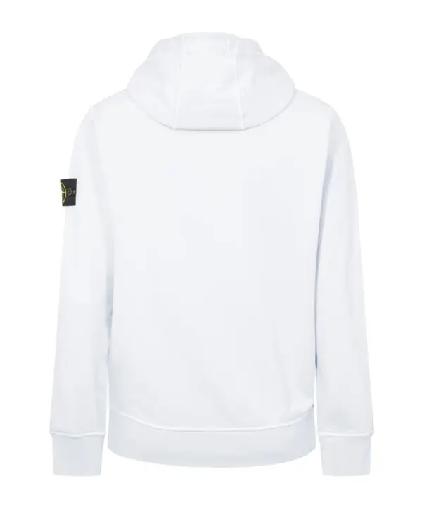 Stone Island Logo Hoodie - White