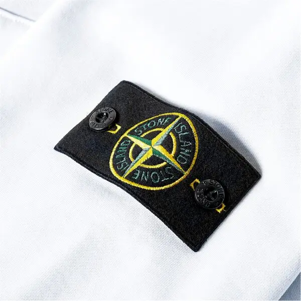 Stone Island Logo Hoodie - White