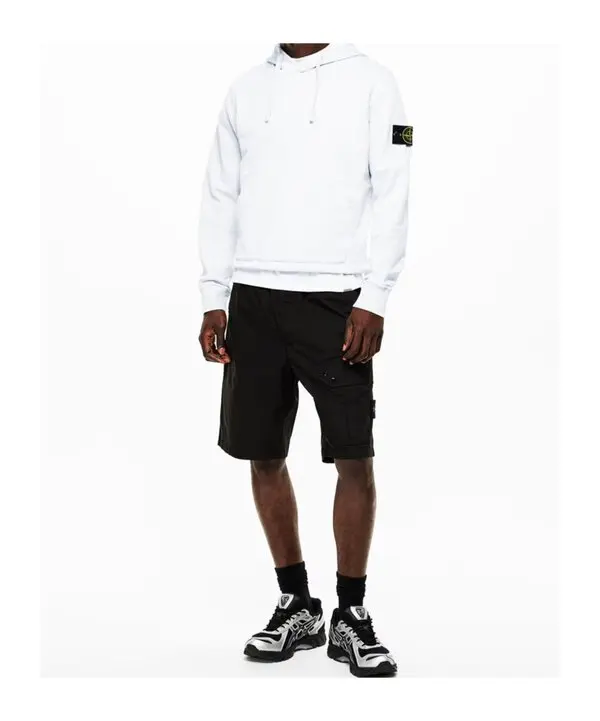 Stone Island Logo Hoodie - White