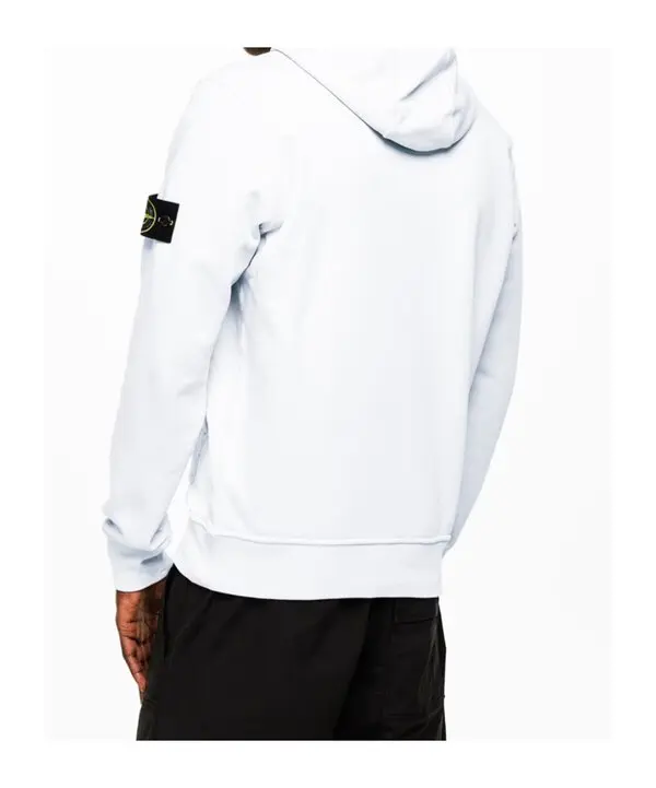 Stone Island Logo Hoodie - White