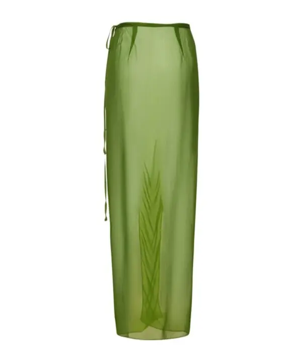 Christopher Esber Silk Chiffon Long Wrap Skirt